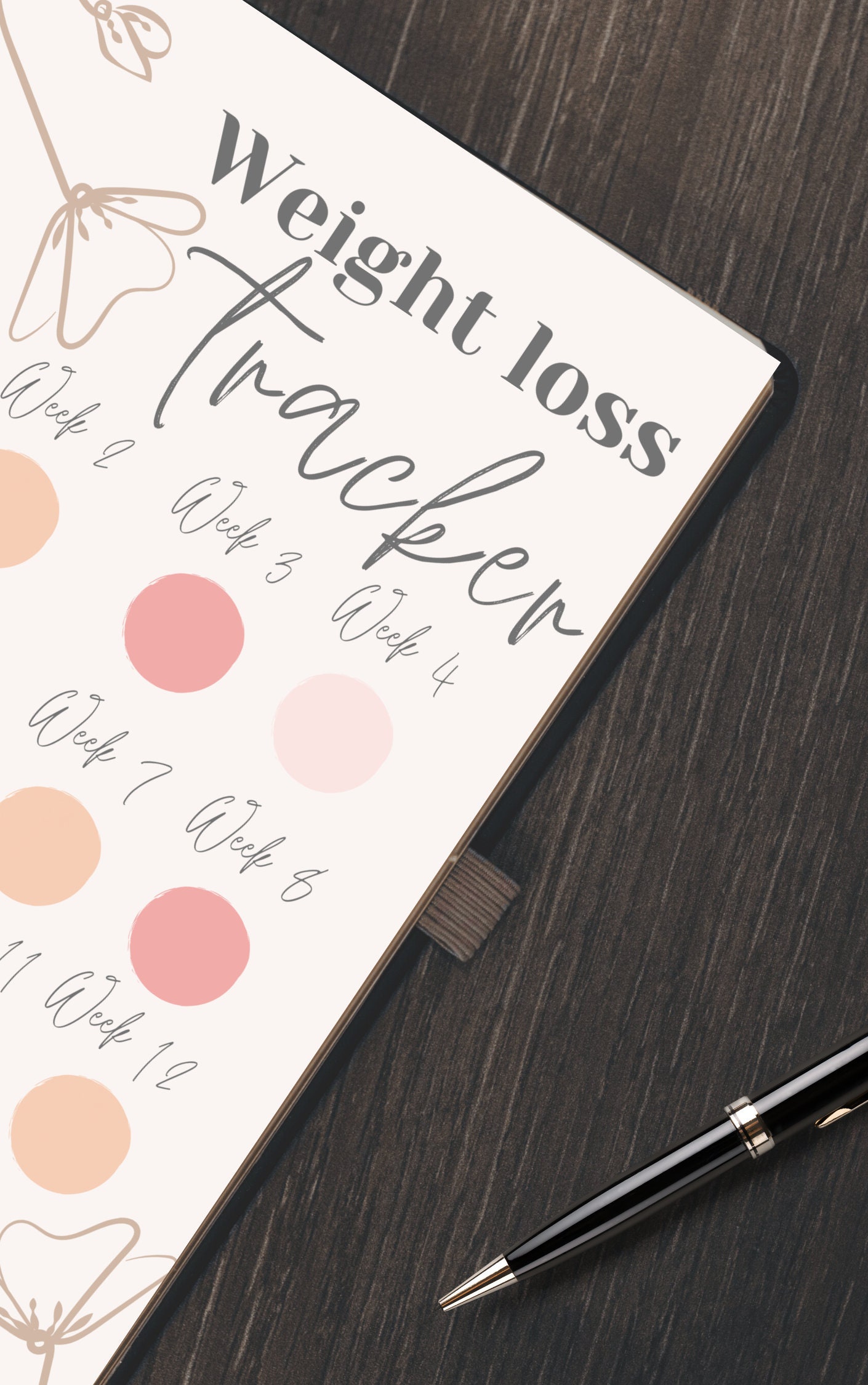 Printable Weekly Weight Loss Journal, Measurement Tracker, Weight Loss ...