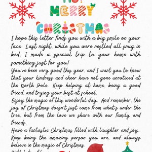 Santa's Special Christmas Day Letter - Etsy