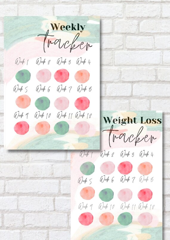 Weekly Weight-loss Tracker Weekly Weight-loss Tracker | Etsy