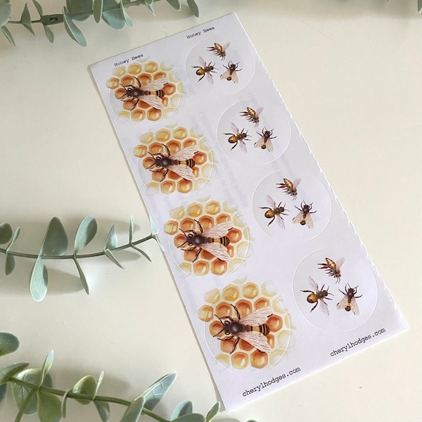 Bee Sticker Sheet - Etsy Australia