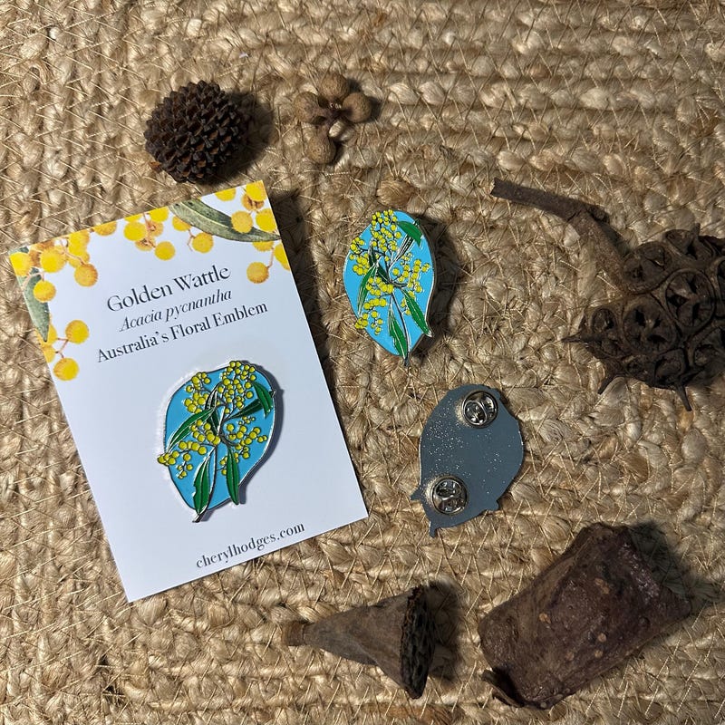 Wattle Brooch - Etsy Australia