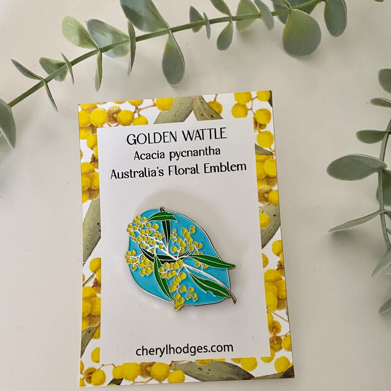 Wattle Brooch - Etsy Australia