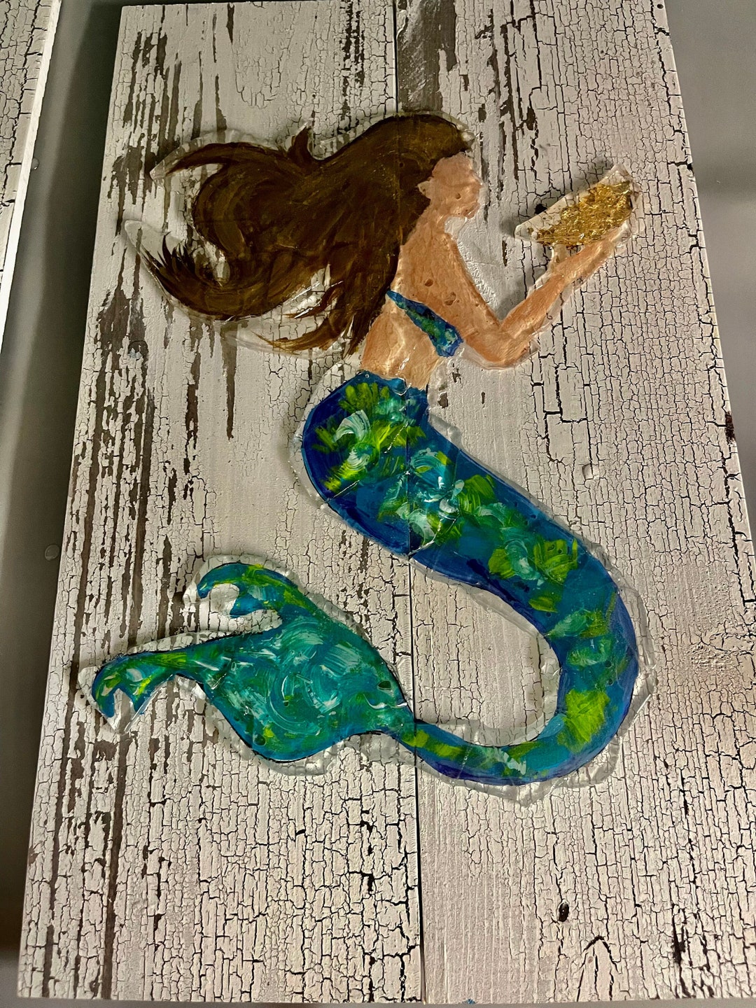 SEAGLASS RESIN MERMAID - Etsy