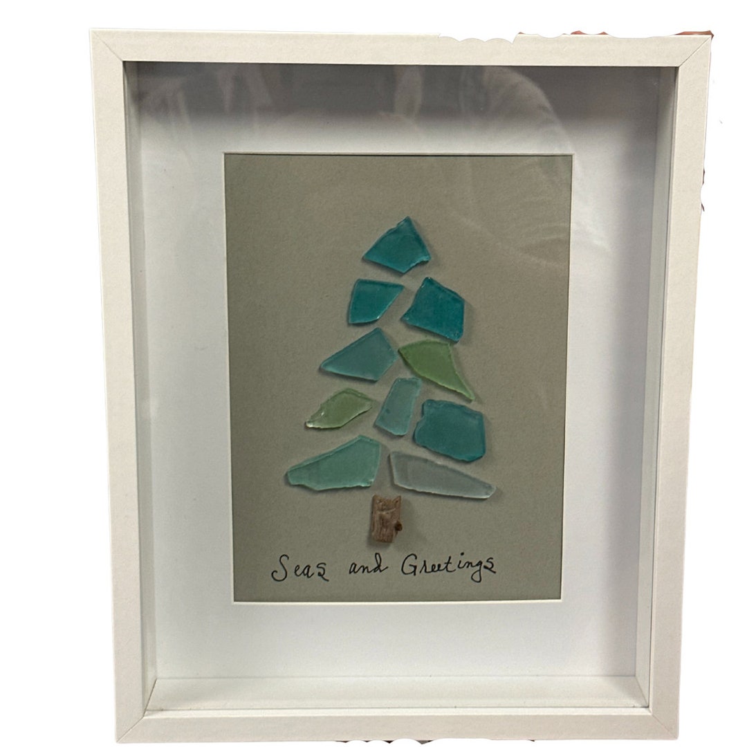 Coastal Seaglass Shadow Box - Etsy