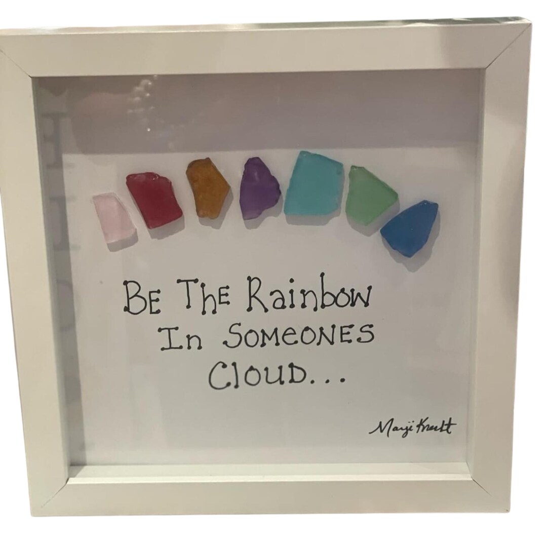 Coastal Seaglass Shadow Box - Etsy