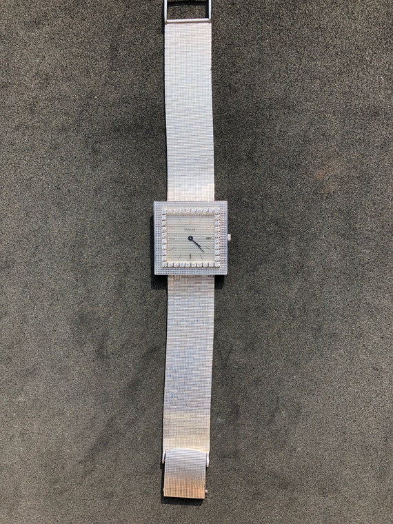 Square 18 Carat Gold Piaget Watch and Bracelet - Etsy