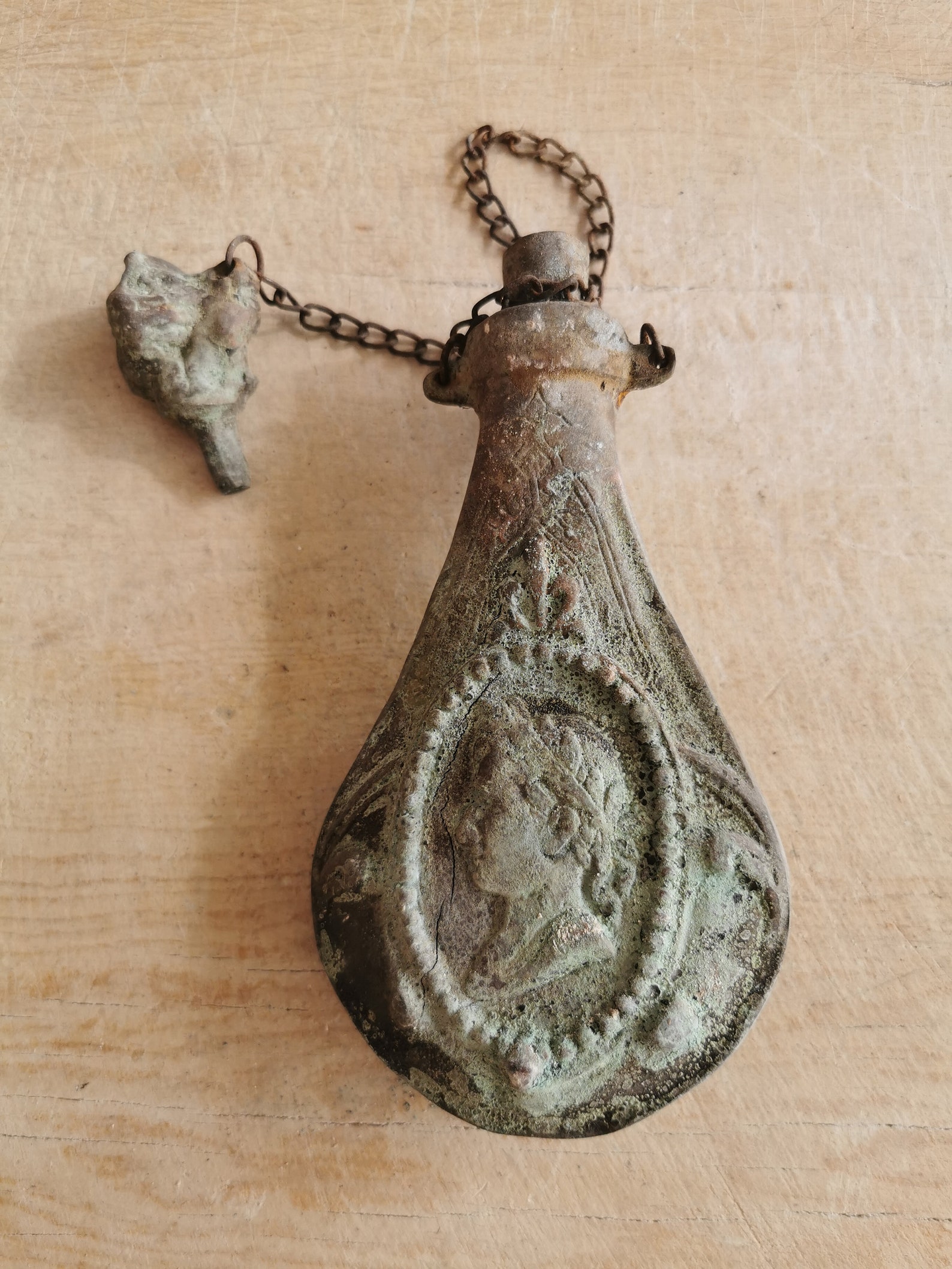 Antique Inalid Gunpowder Case Old Flask Rustic Old Metal - Etsy