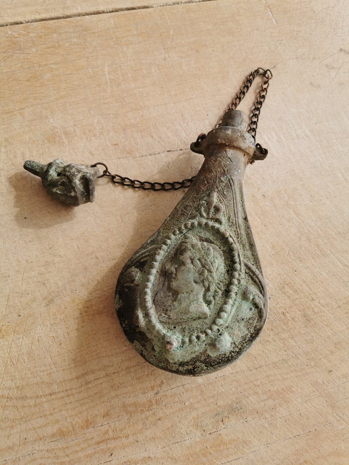 Antique Inalid Gunpowder Case Old Flask Rustic Old Metal - Etsy