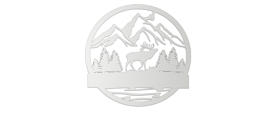 Moose Mountain Monogram DXF - Etsy