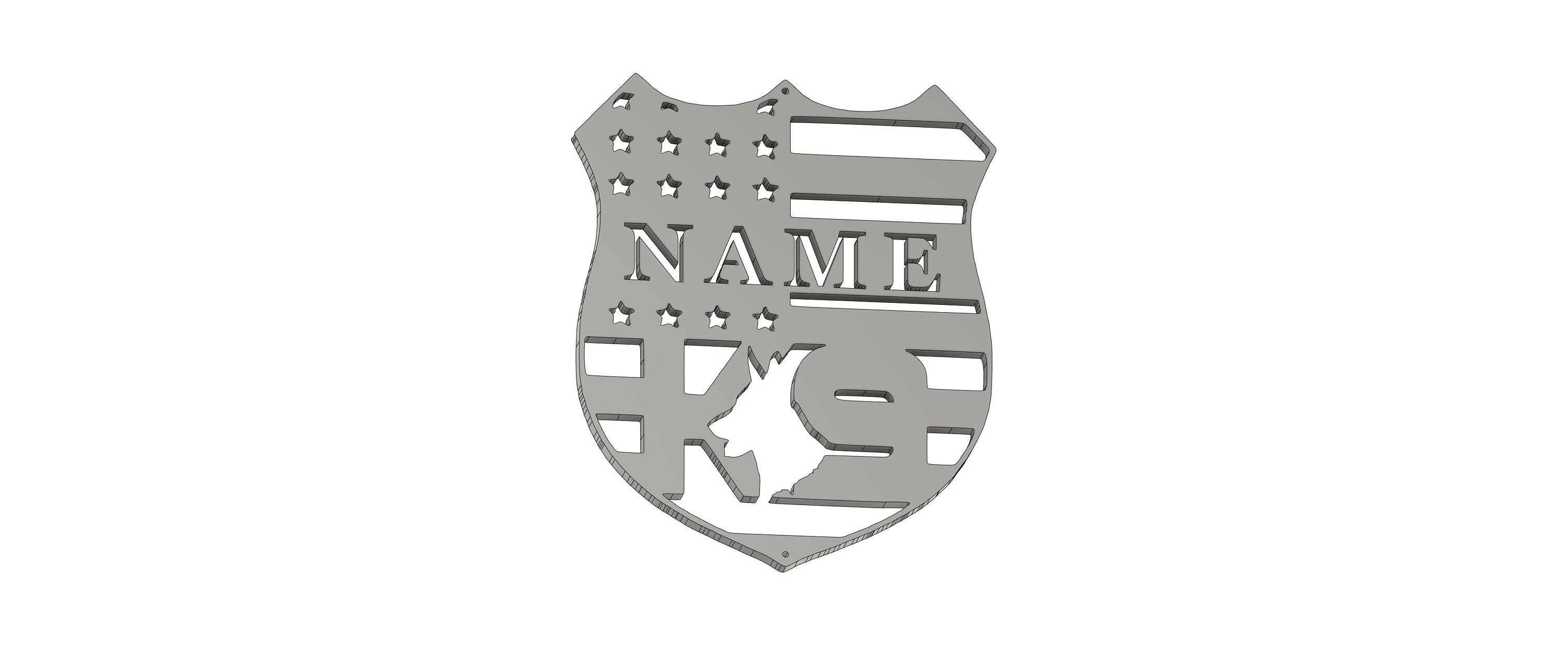 K-9 American Flag Badge for CNC Cutting - Etsy