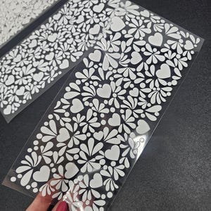 Mexican Hearts Talavera UVDTF Wrap: Barro and White Cielito Lindo Theme ...