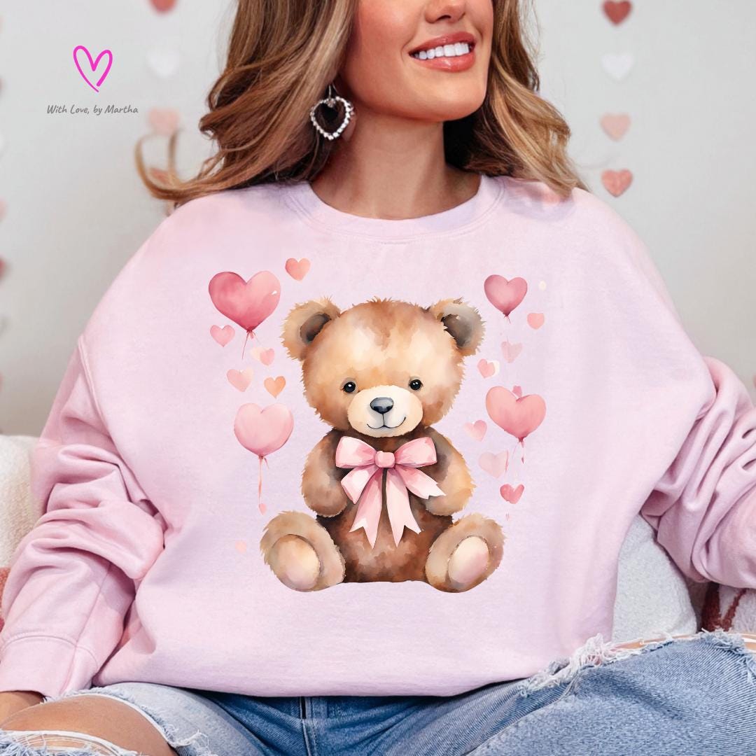 Teddy Bear Png, Valentines Teddy Clip Art, Coquette Bear, Pink Bow Bear ...
