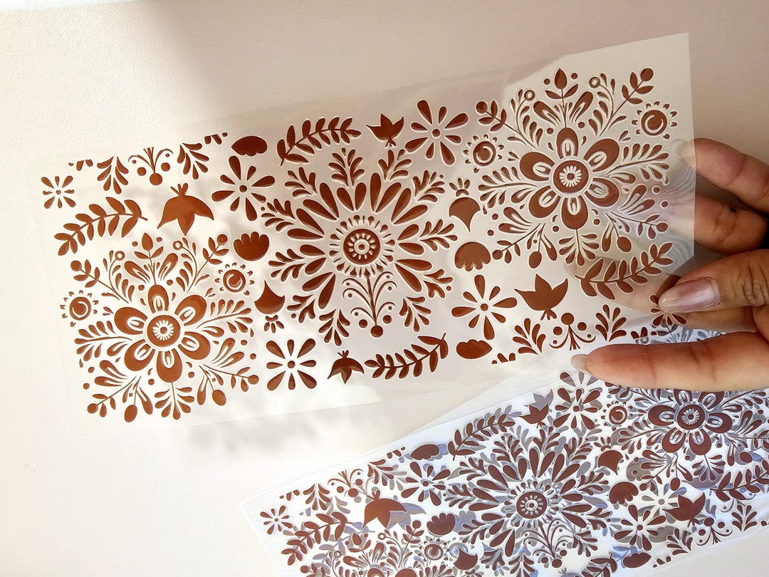 Barro Wrap, Mexican Talavera Flower UVDTF Wrap, Barro Pattern Wrap ...