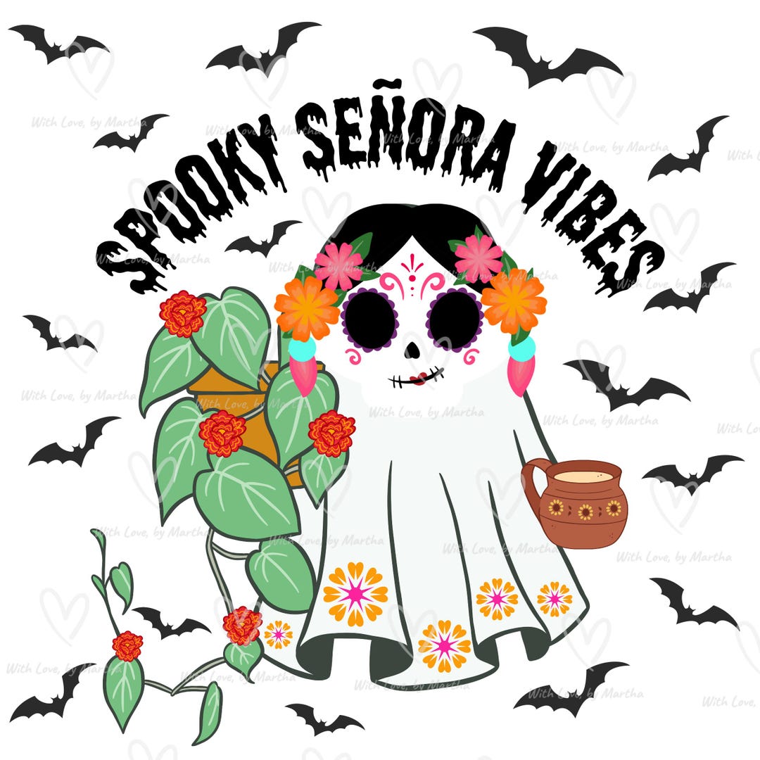 Spooky Senora Vibes Png, Mexican Halloween, Spooky Design, Latina Ghost ...