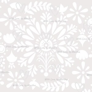Mexican White Talavera UVDTF Wrap, Flower Snowflake Pattern Wrap ...