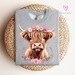 Baby Highland Cow PNG, Spring Flowers Calf Design, Very Demure Cow ...