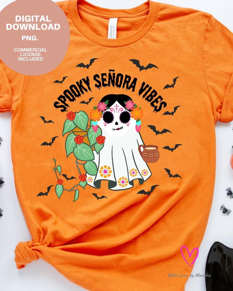 Spooky Senora Vibes Png, Mexican Halloween, Spooky Design, Latina Ghost ...