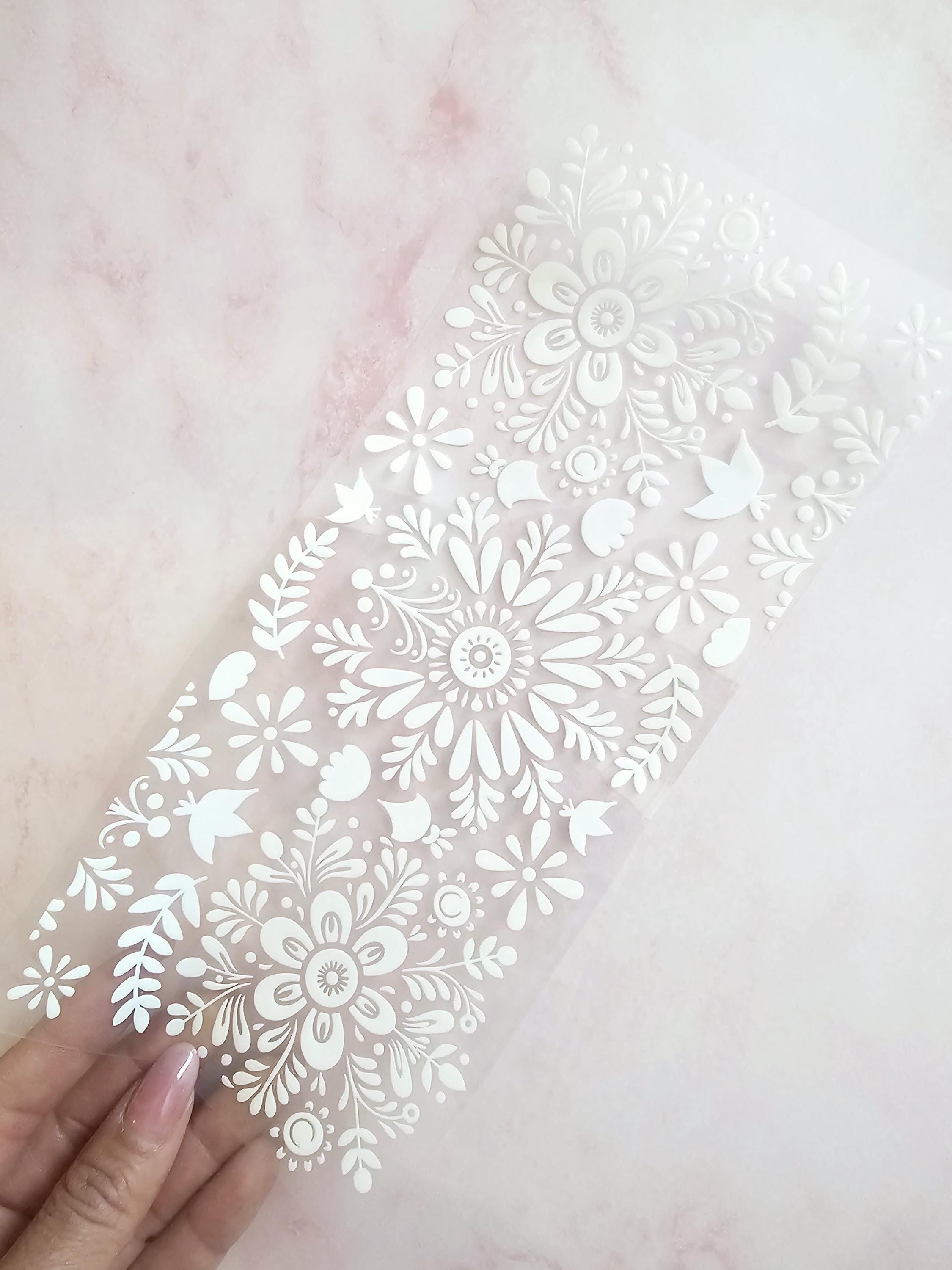 Talavera UVDTF Wrap: Mexican Embroidery Style, Flower Snowflake Pattern ...