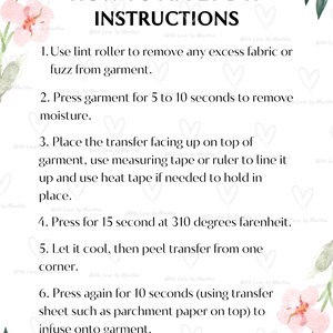How to Apply DTF & UVDTF Transfer Instructions: Printable Pressing ...