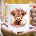 Baby Highland Cow PNG, Spring Flowers Calf Design, Very Demure Cow ...