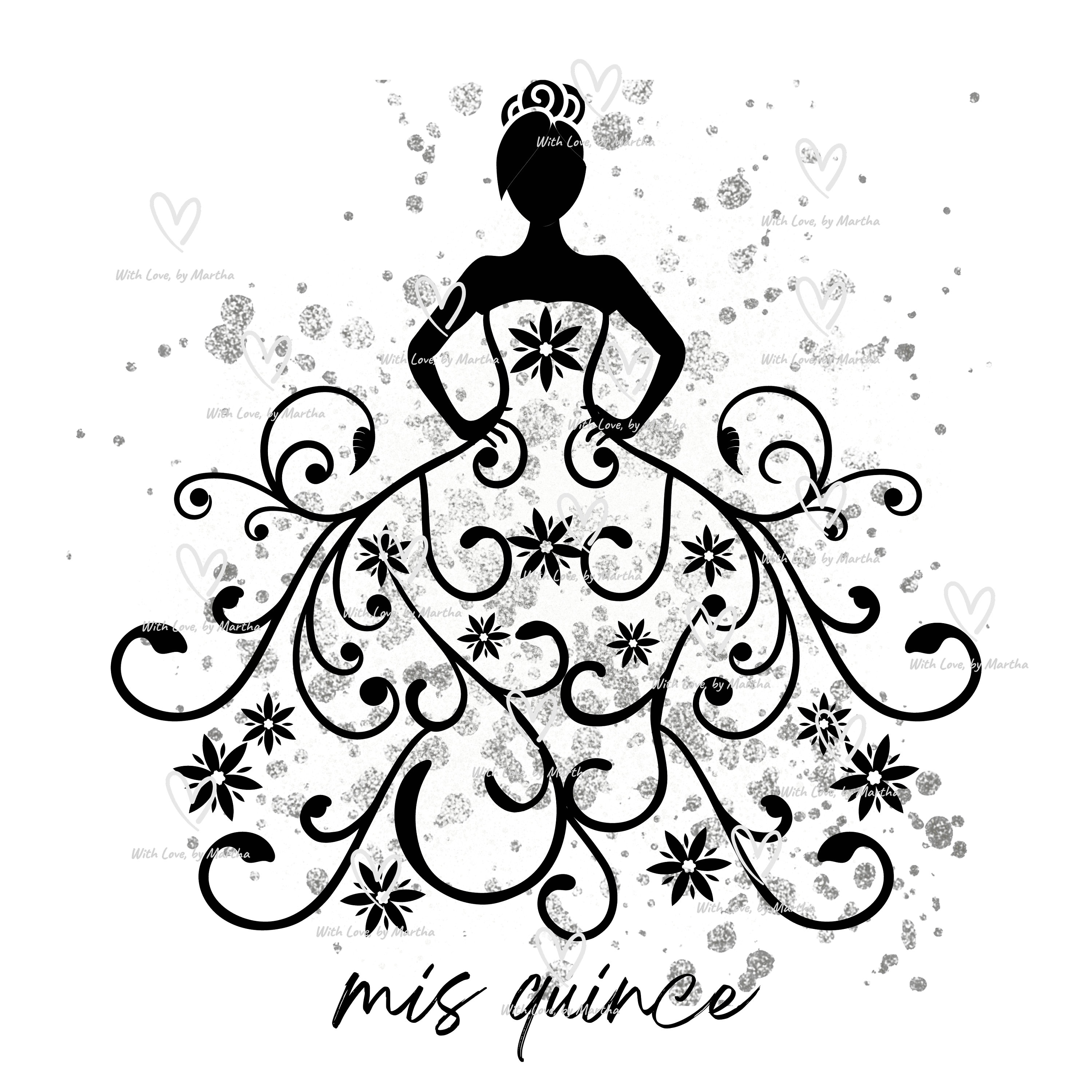 Mis Quince PNG, Latina Design, XV Design, Quinceañera 15th Birthday En ...