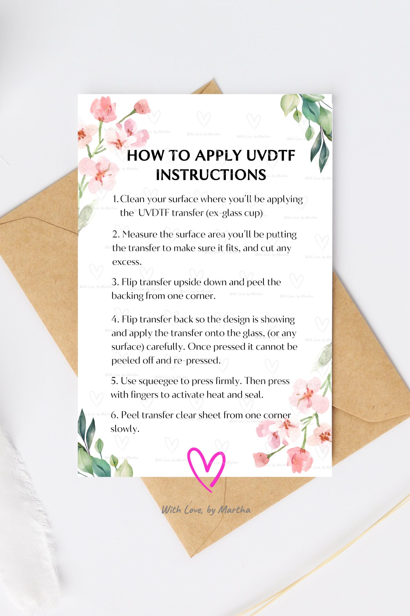 How to Apply DTF & UVDTF Transfer Instructions: Printable Pressing ...