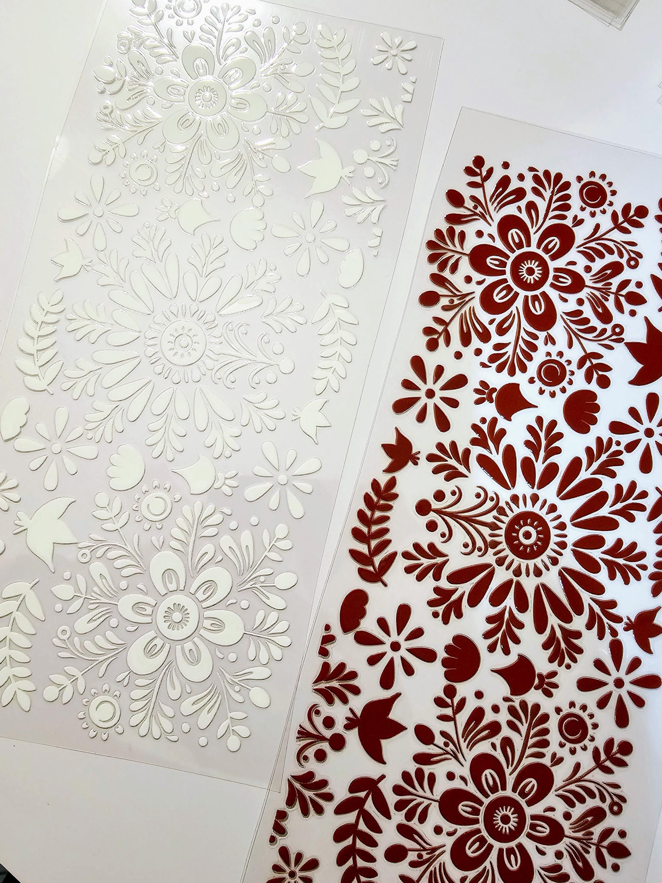 Talavera UVDTF Wrap: Mexican Embroidery Style, Flower Snowflake Pattern ...