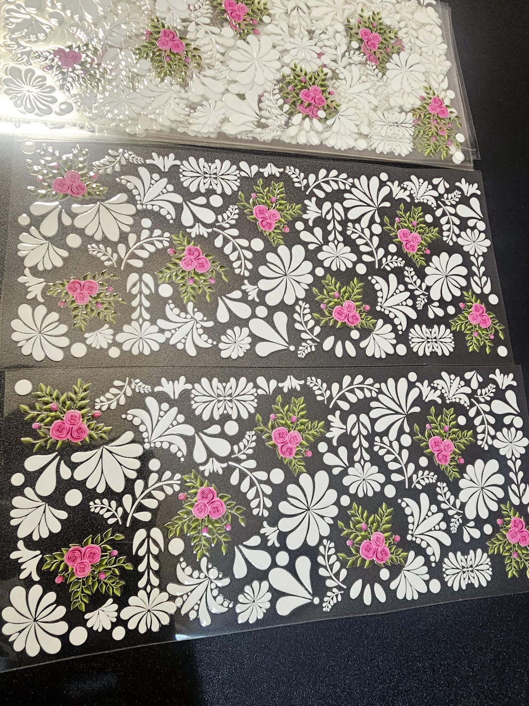 Spring Talavera UVDTF Wrap, Flower Roses Pattern Wrap, Mexican ...