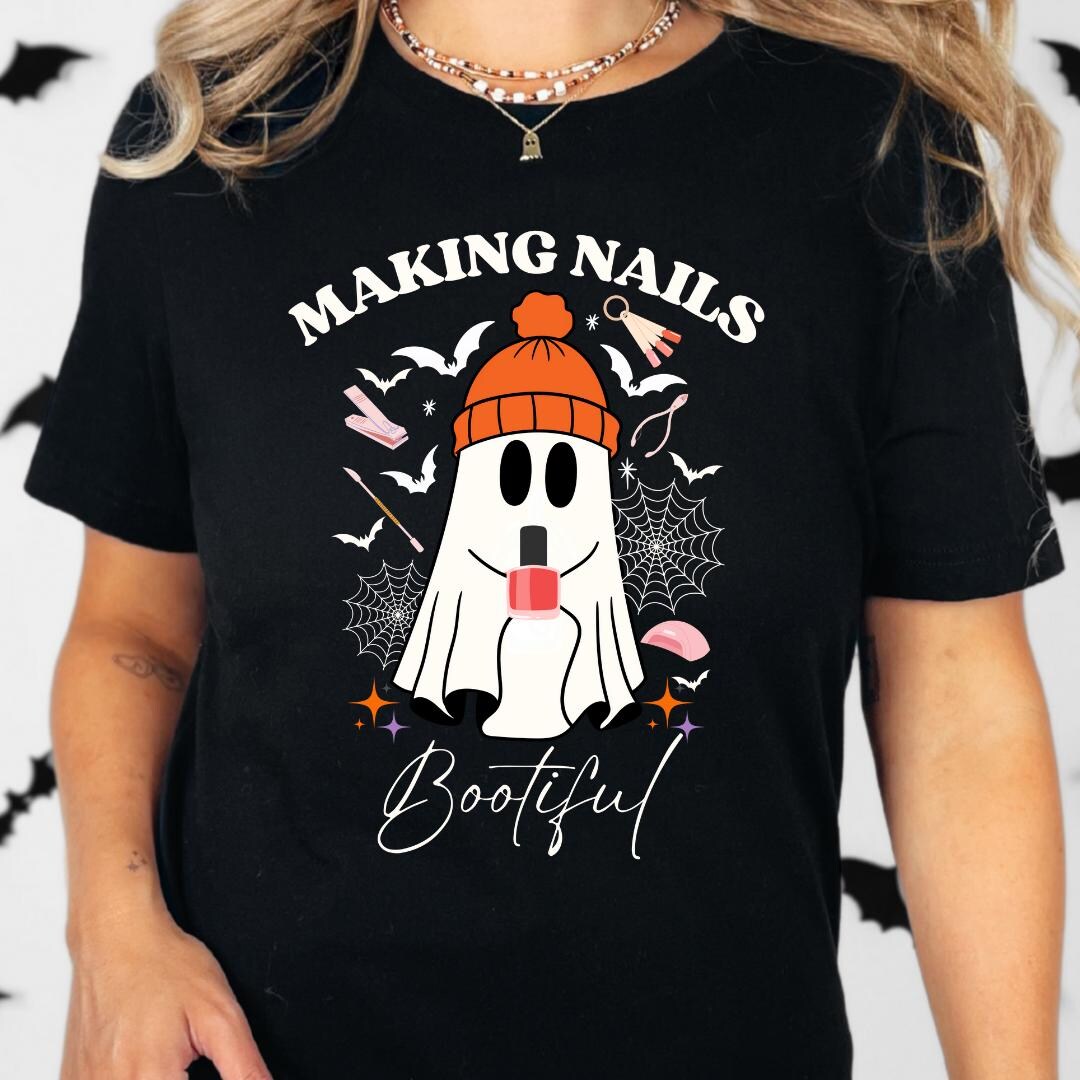 Making Nails Bootiful Png, Nail Tech Halloween Svg, Nail Lady Halloween ...