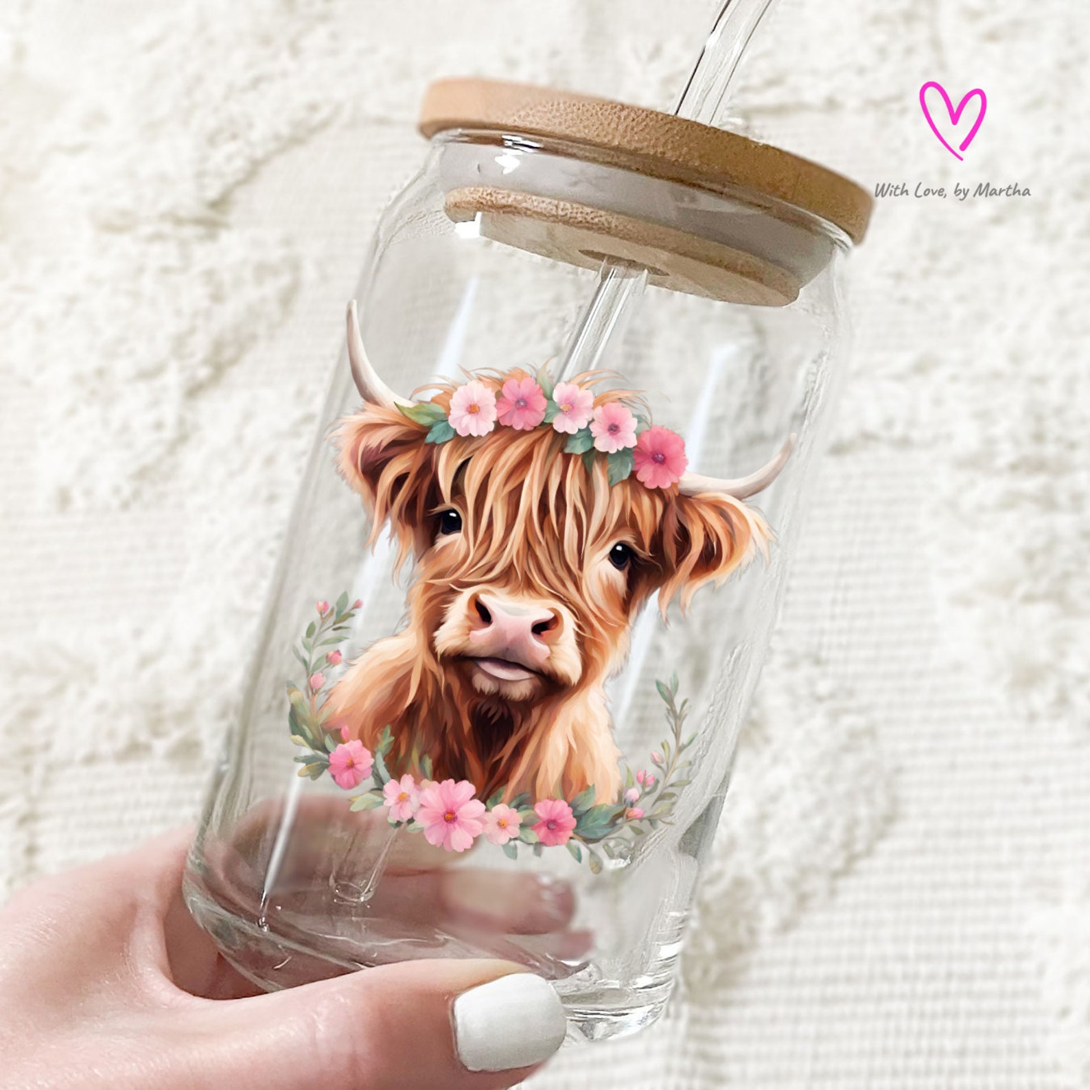 Baby Highland Cow PNG, Spring Flowers Calf Design, Very Demure Cow ...