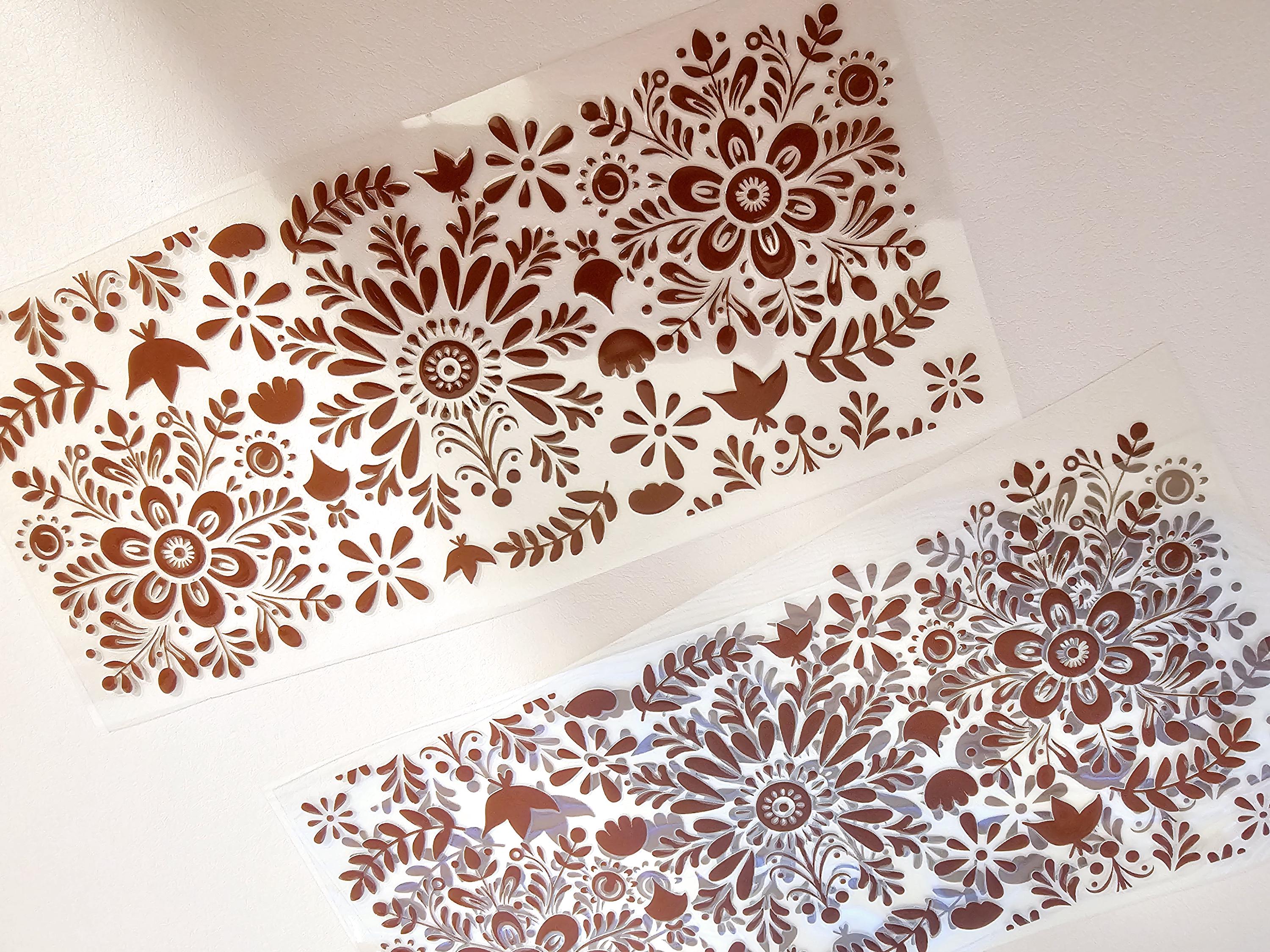 Talavera UVDTF Wrap: Mexican Embroidery Style, Flower Snowflake Pattern ...