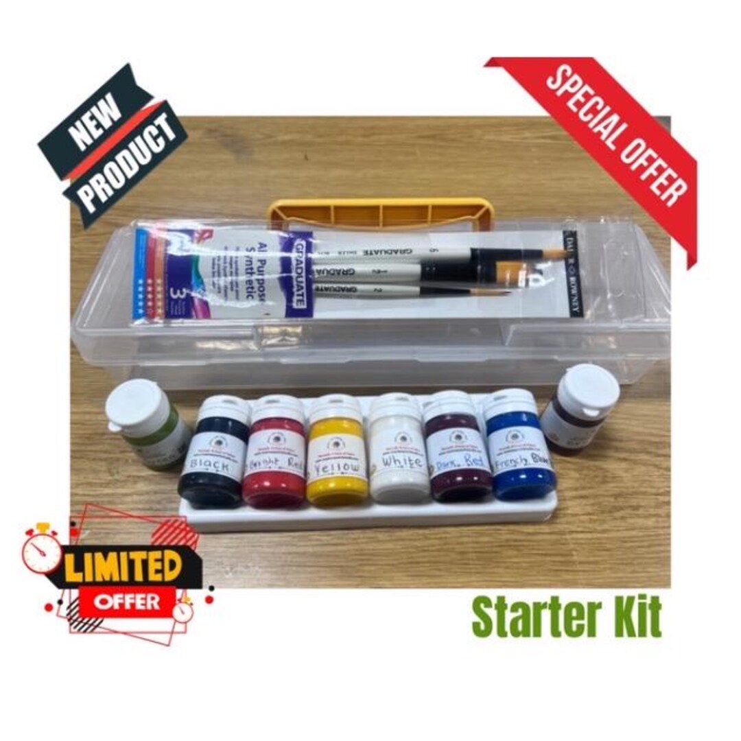 Complete Starter Kit Enamel Paints 25ml | Signwriting | No Firing ...