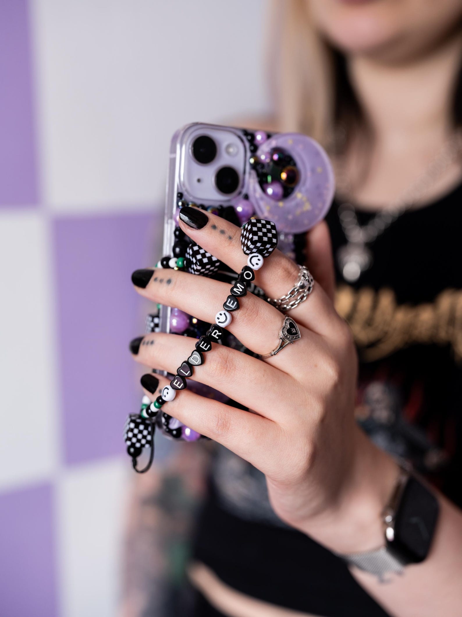 Check Cube Phone Charm - Elder Emo - Hot Pink - Etsy