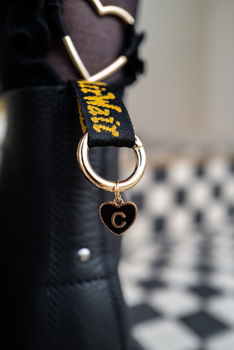 Black Heart Letter Boot Charms - Etsy