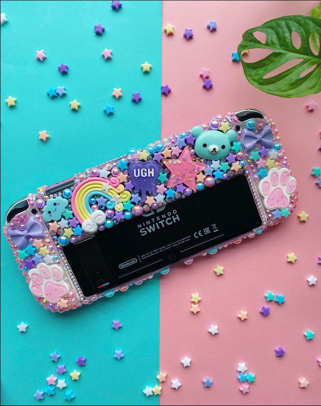 Pastel Nintendo switch OLED decoden case