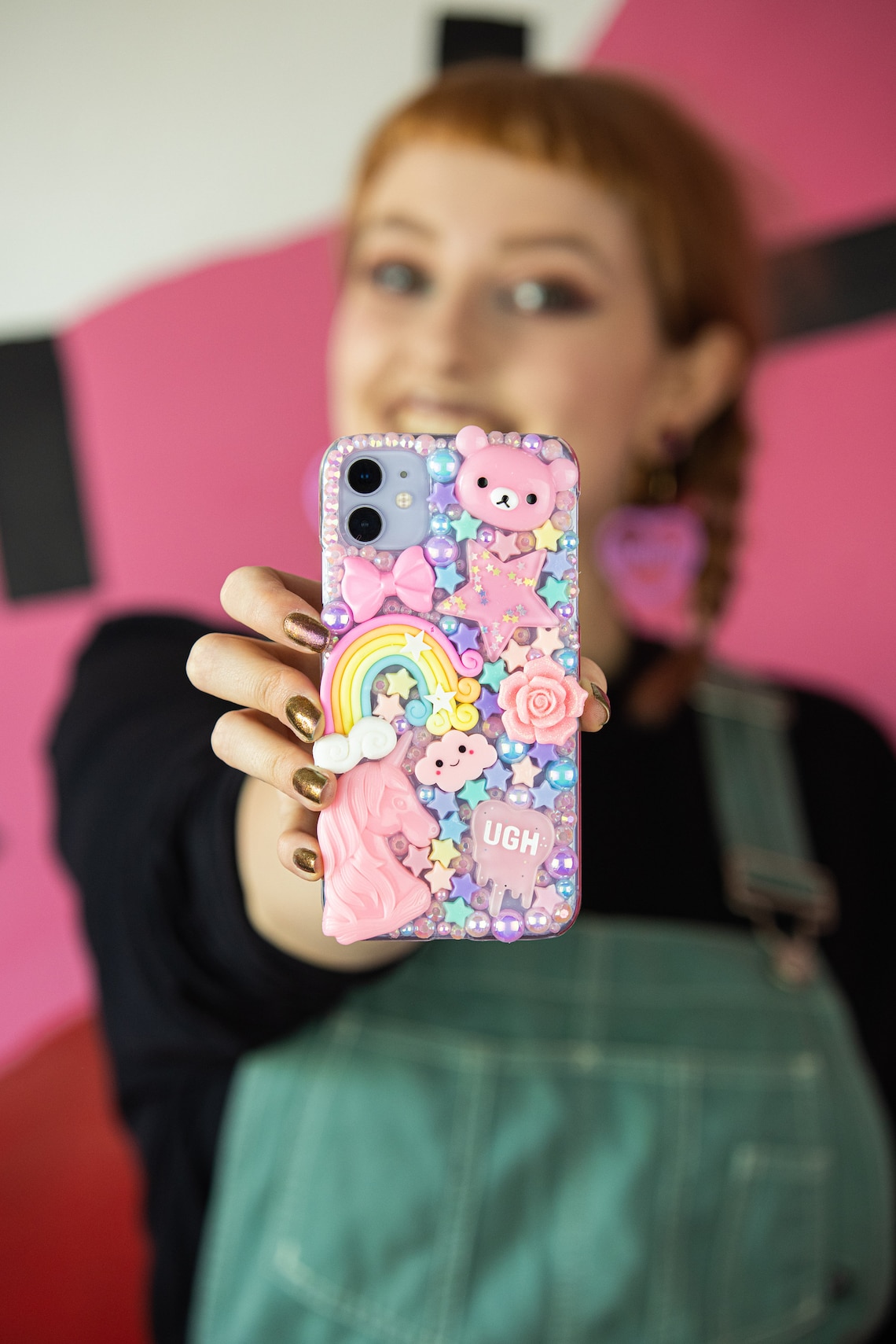 Pink layered cute pastel phone case | Etsy