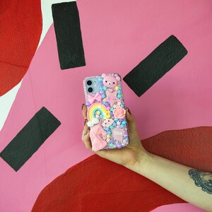 Pink layered cute pastel phone case | Etsy