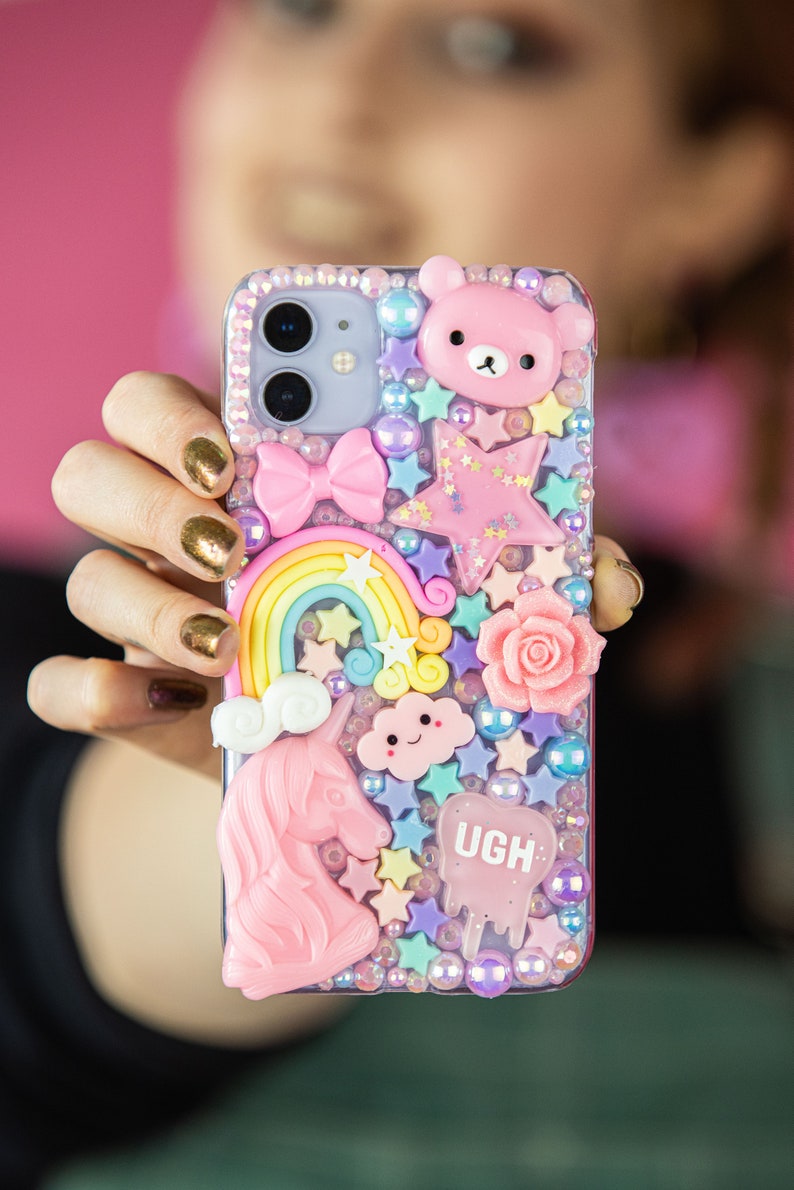 Pink layered cute pastel phone case | Etsy