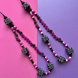 Check Cube Phone Charm - Elder Emo - Hot Pink - Etsy