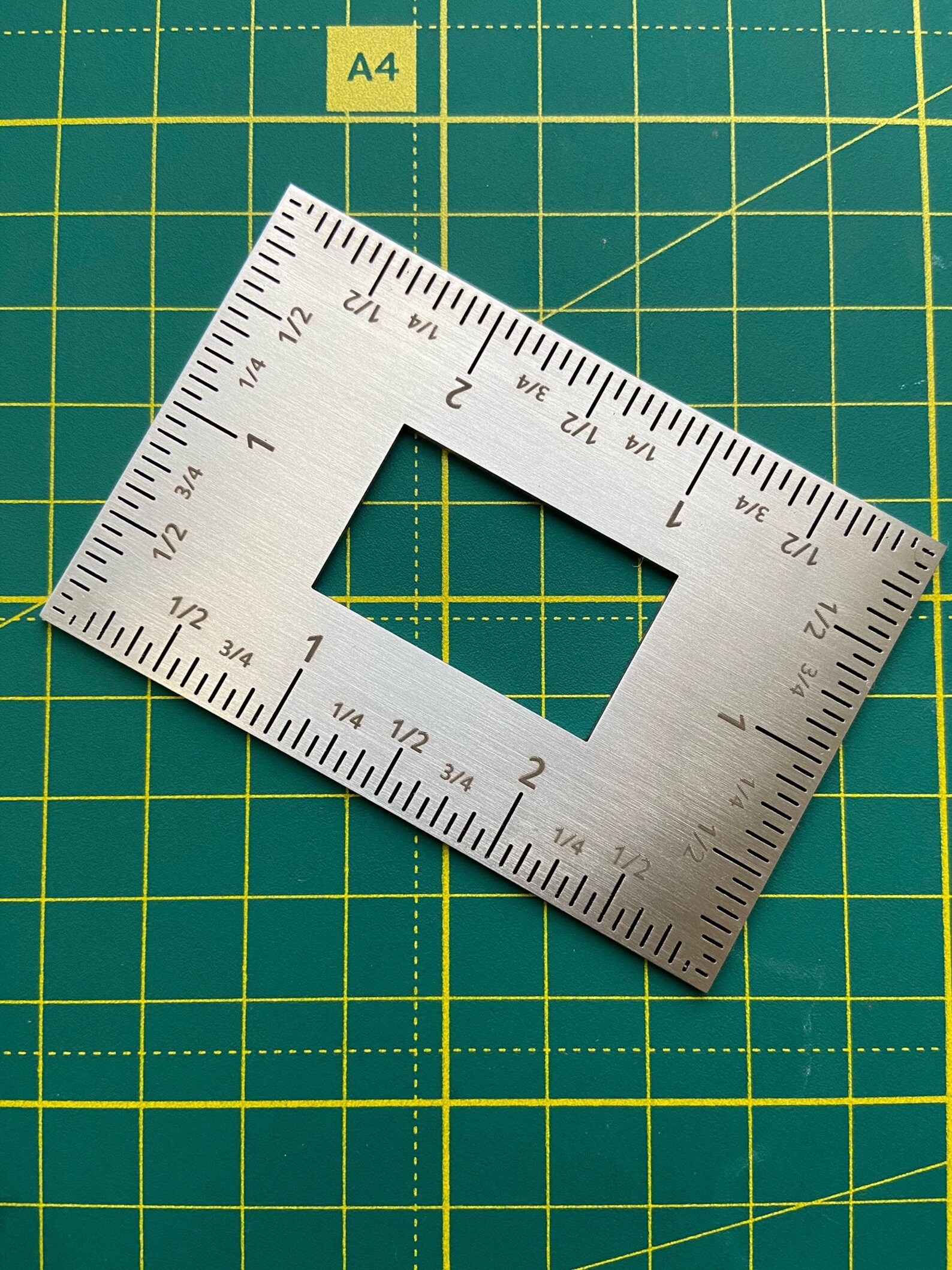 Small Square Ruler for Leathercraft 3x2 Inches or 5x6 Cm | Etsy