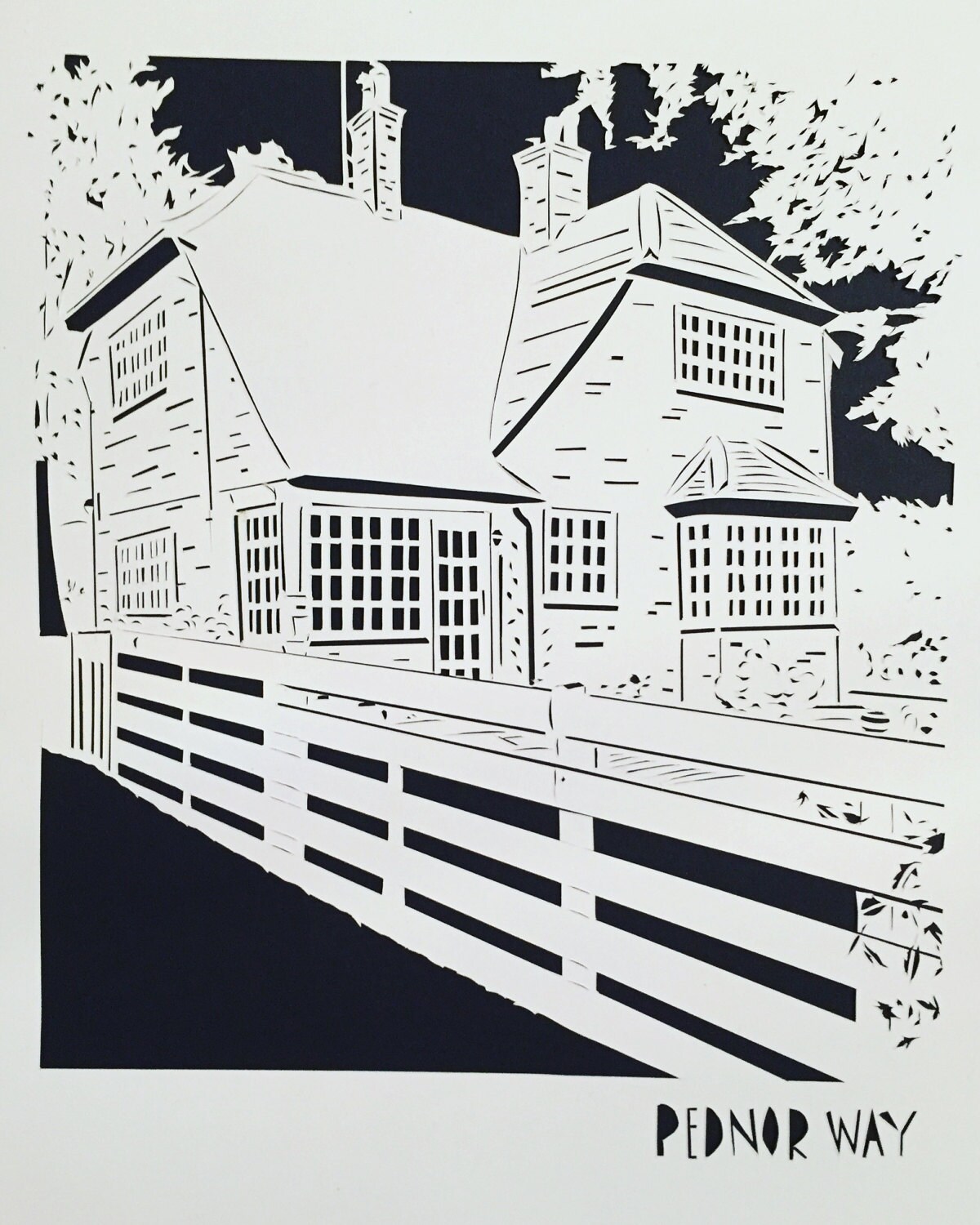 Personalised House Portrait Papercut Housewarming Gift | Etsy