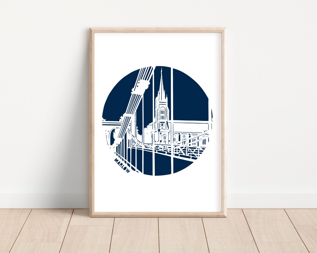 Marlow Bridge Print, Marlow Poster, Marlow Papercut, Marlow Print ...
