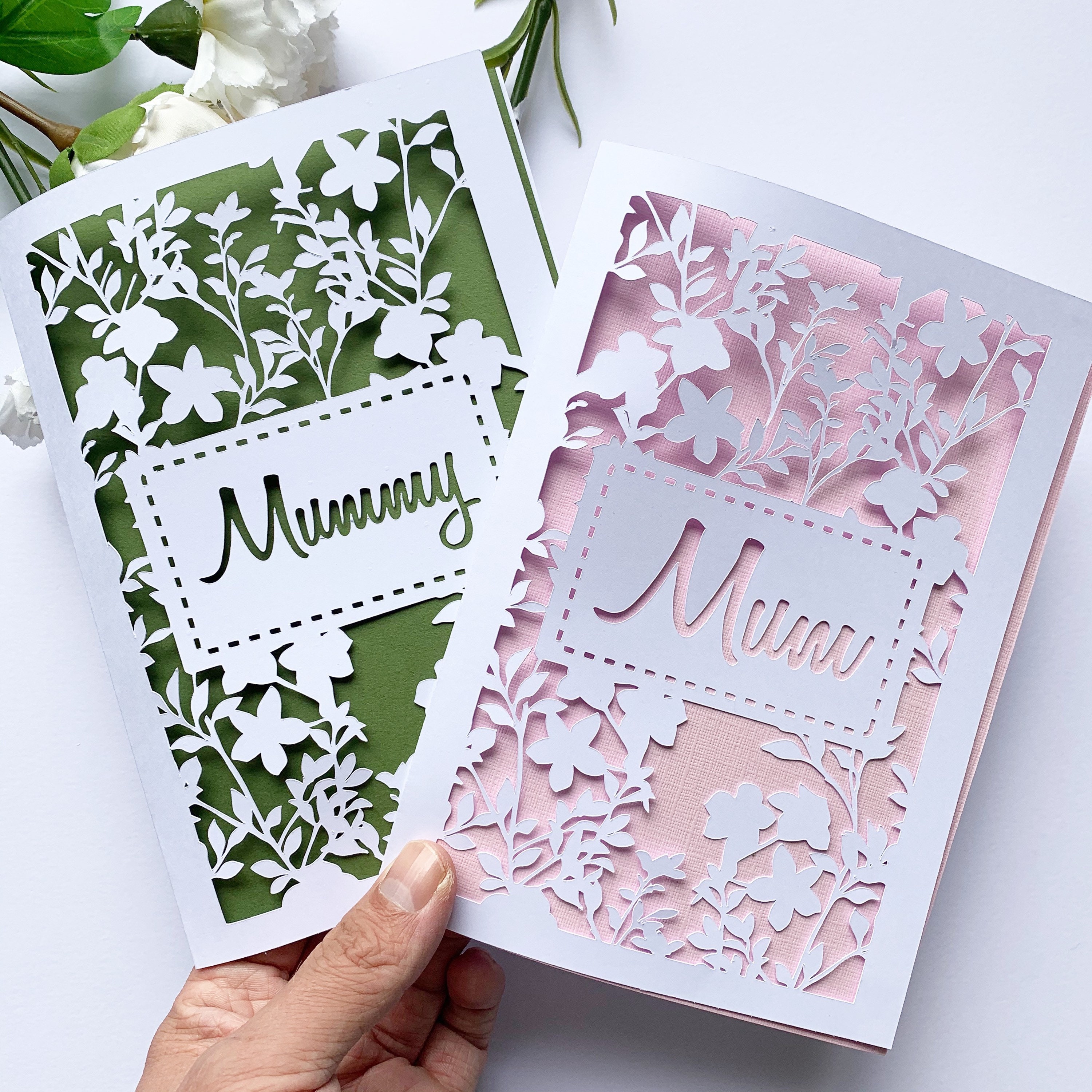 Personalised Mum Papercut Name Card Mum Card Mummy Card | Etsy