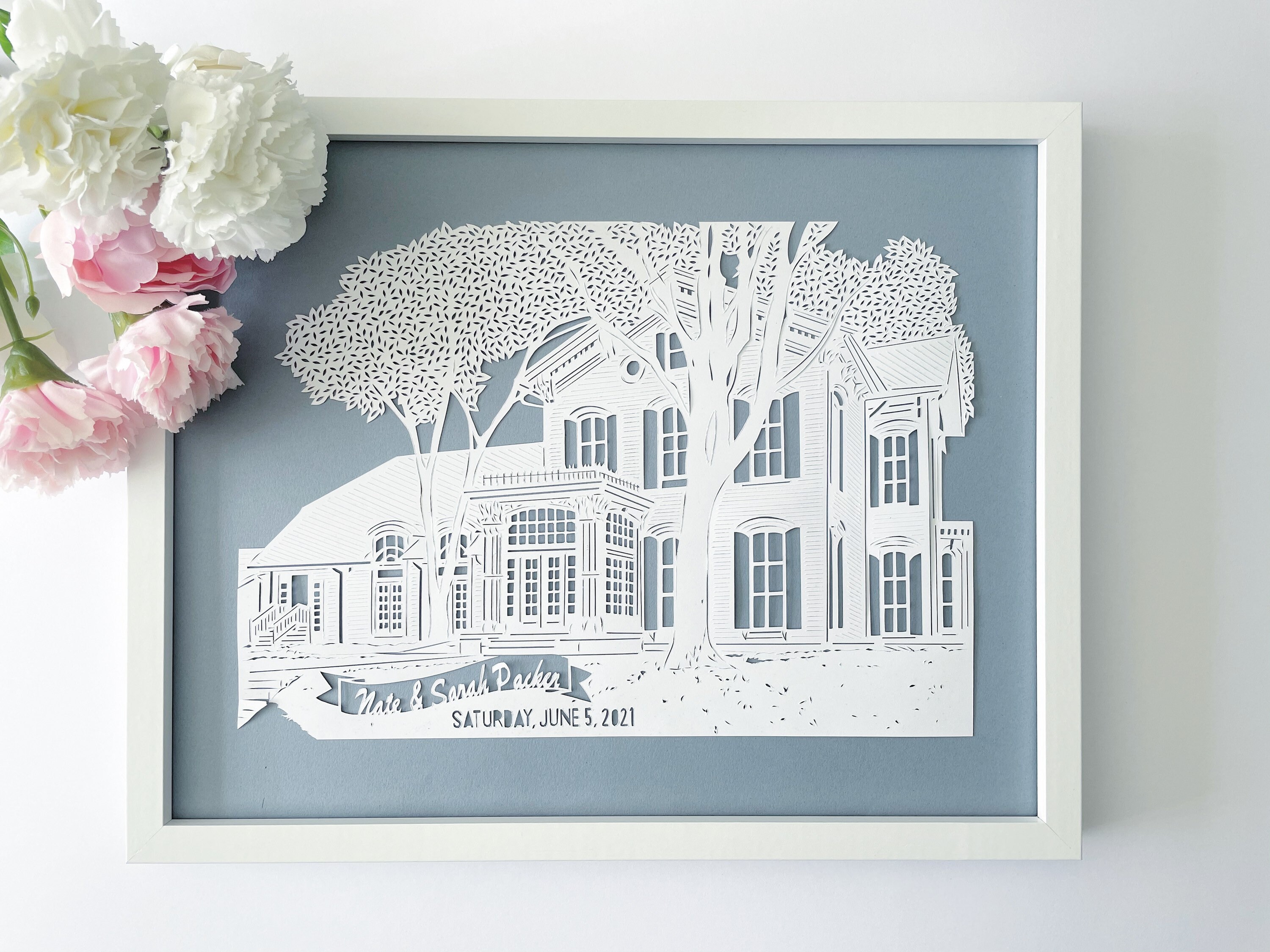 Personalised House Portrait Papercut Housewarming Gift - Etsy