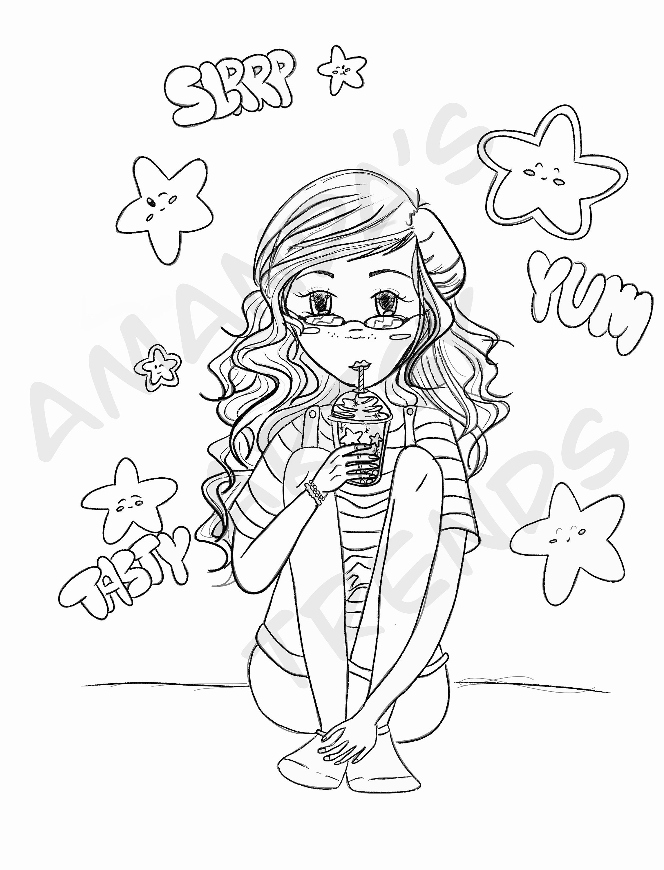 Cute Coloring Pages - Etsy