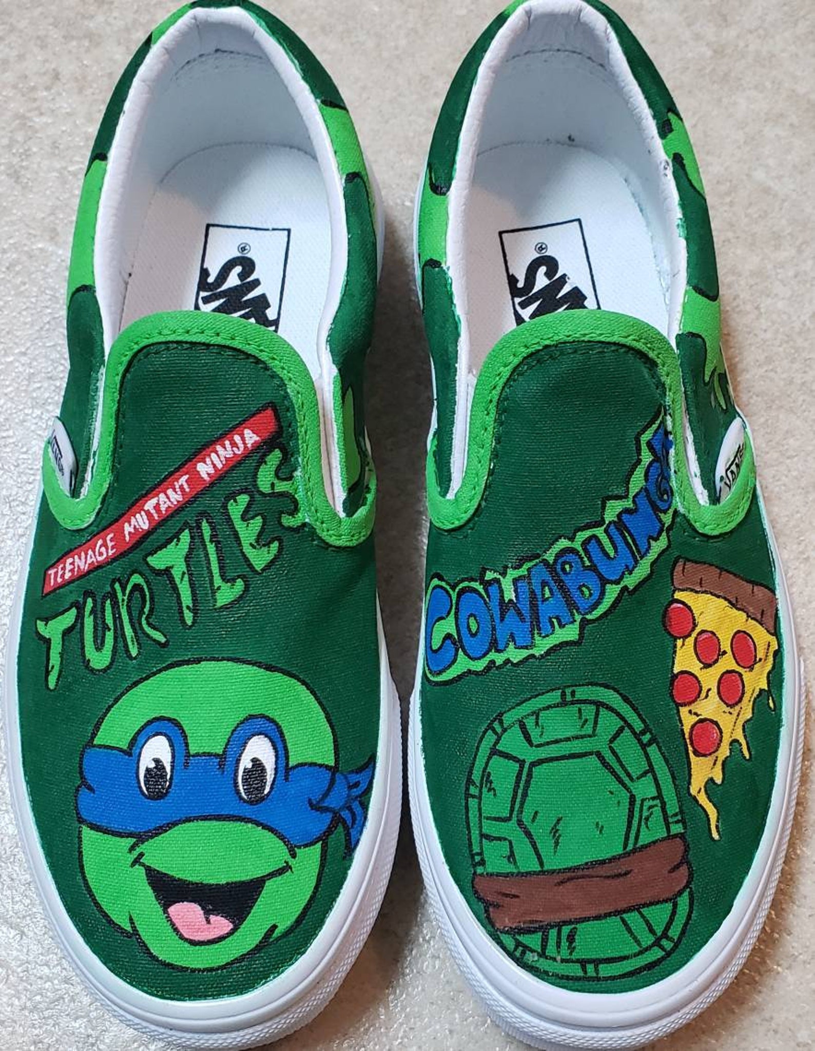 Ninja Turtle Painted Shoes | Etsy