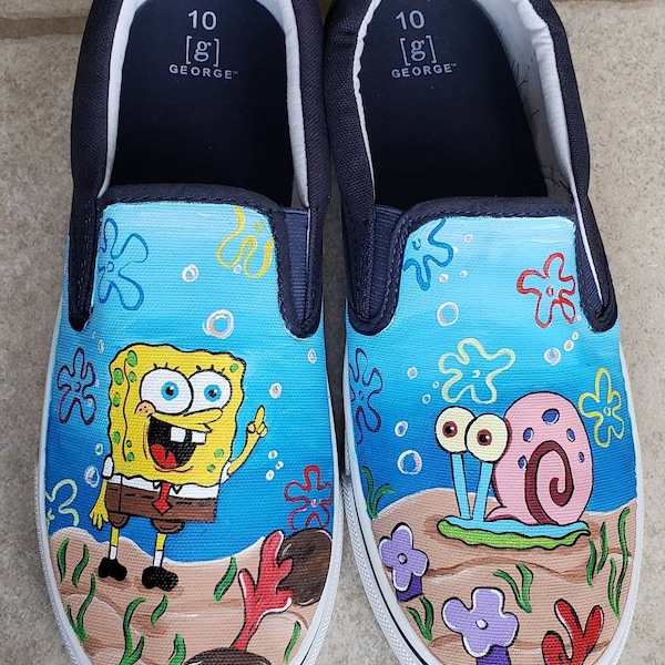 Spongebob Boots - Etsy