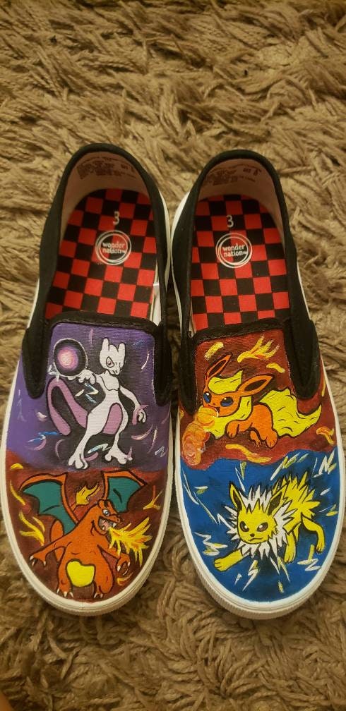 Pokemon Painted Shoes | Etsy