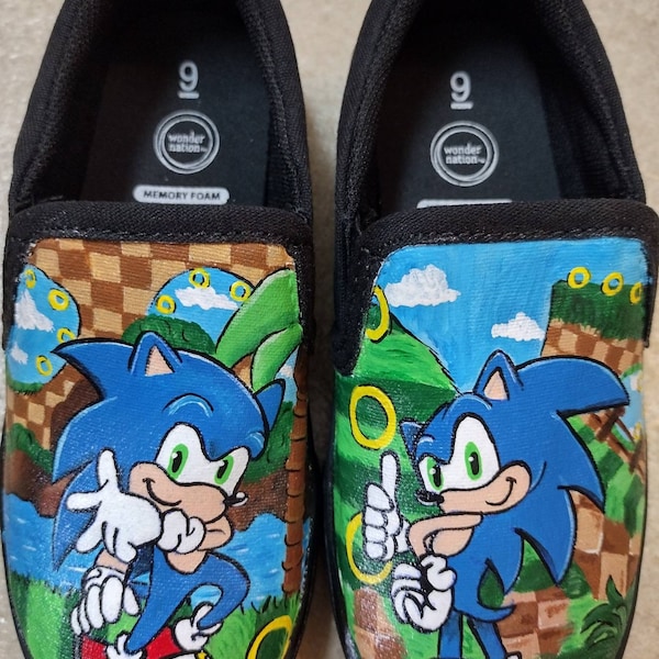 Sonic the Hedgehog Shoes - Etsy