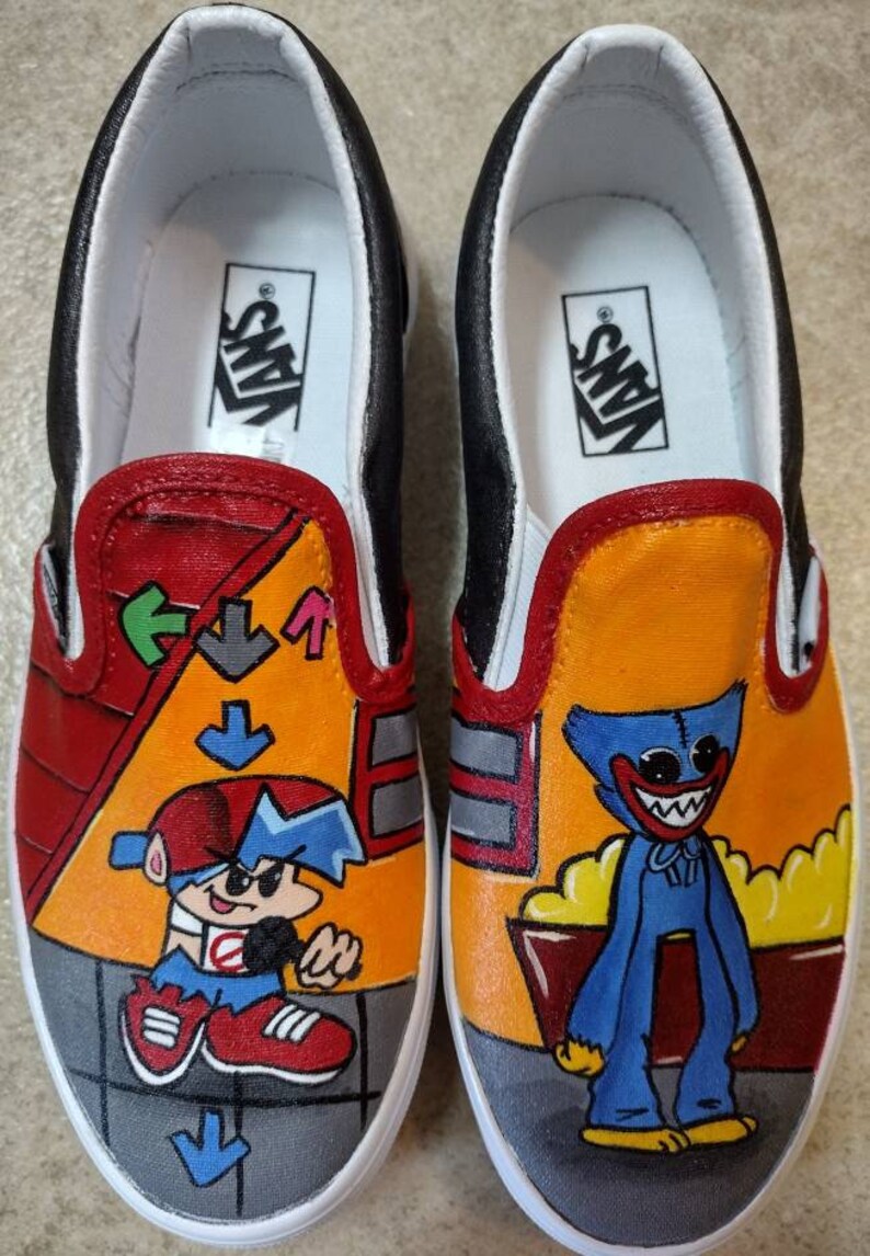 Friday Night Funkin Painted Shoes - Etsy